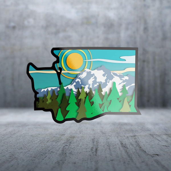Sticker Pack | 16364 - Geo Landscape - Washington