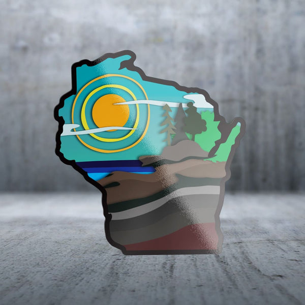 Sticker Pack | 16366 - Geo Landscape - Wisconsin
