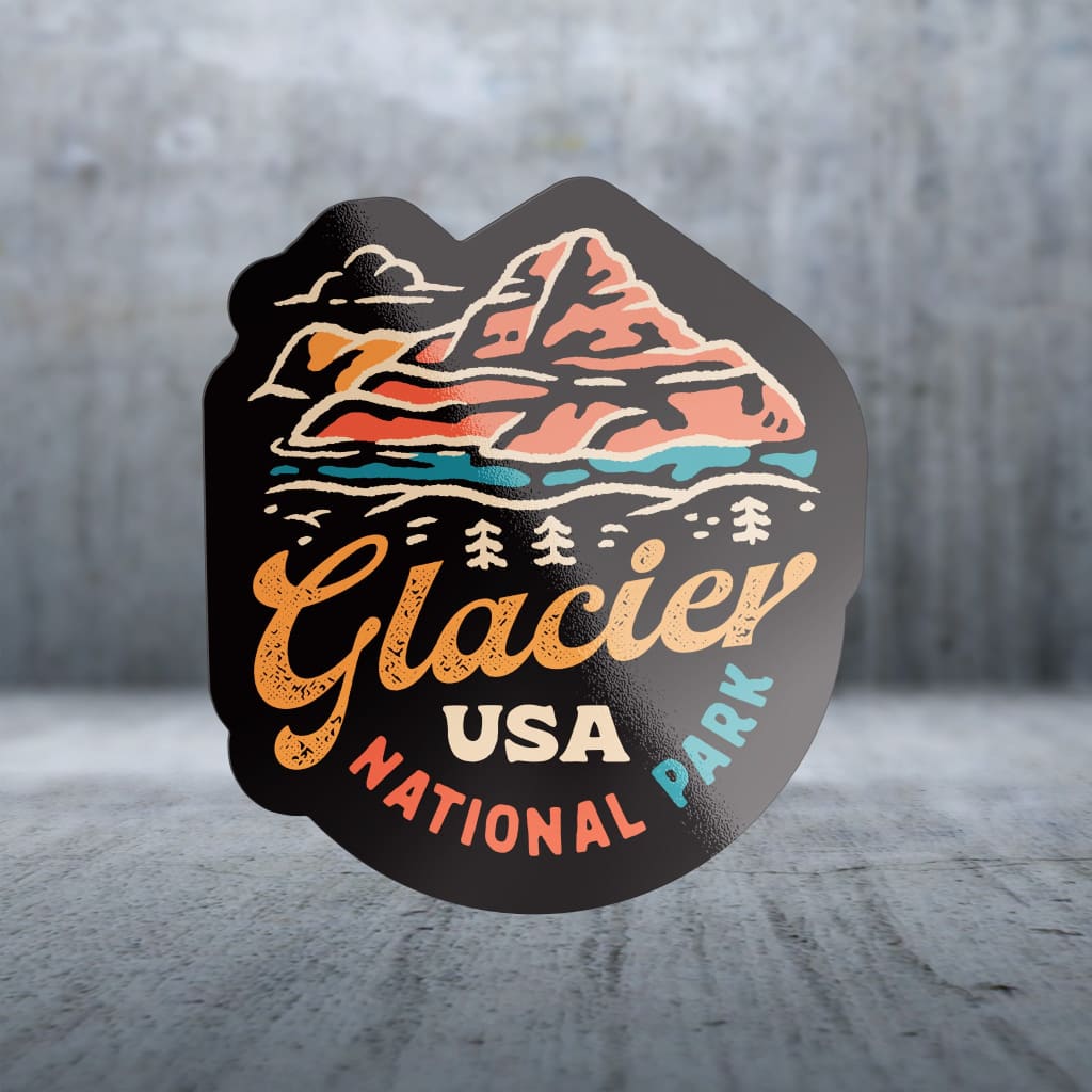 Sticker Pack | 16548 - Glacier - Text Under Mountains