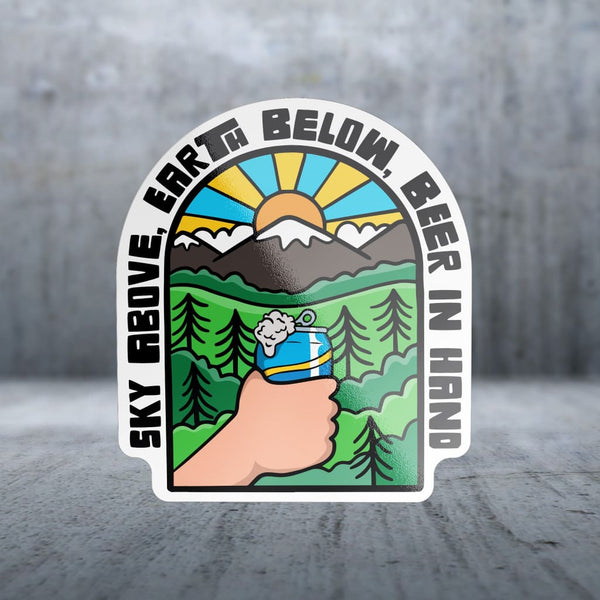 Sticker Pack | 16941 - Mountain Creative - Sky Above Beer In Hand