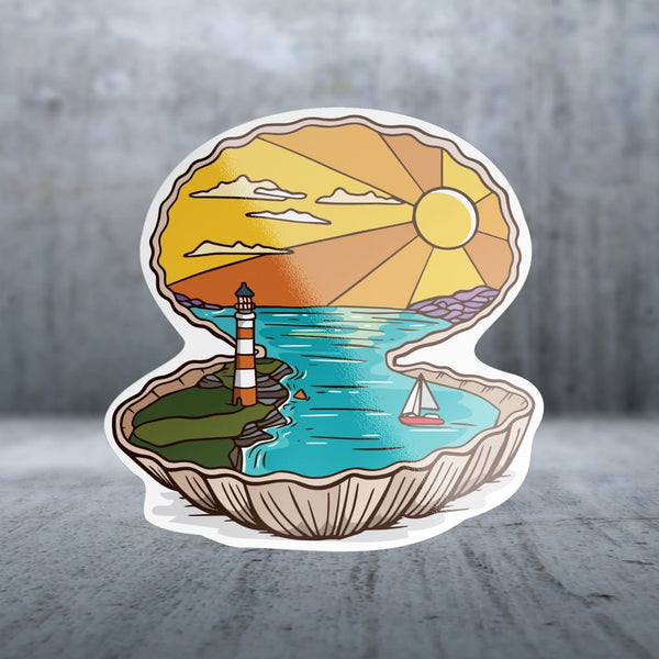 Sticker Pack | 17048 - Beach Life - Clam Lighthouse