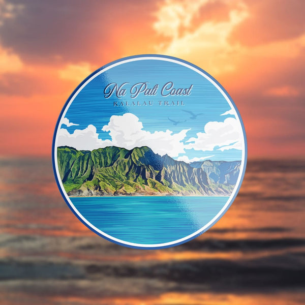 Sticker Pack | 1731 - Lines - Na Pali Coast From Ocean