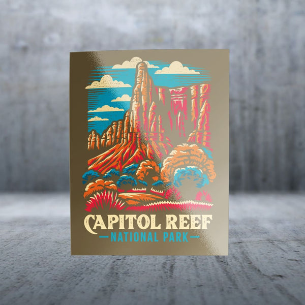 Sticker Pack | 18255 - Capitol Reef - Chimney Rock Skyline