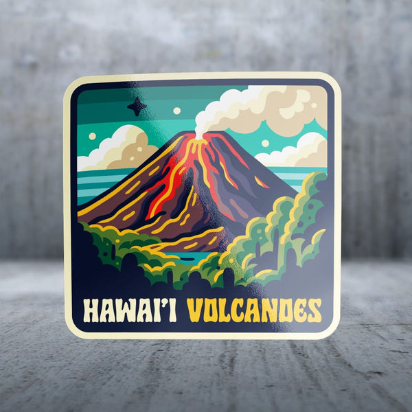 Sticker Pack | 18418 - Bright Volcano Square - Hawaii Volcanoes