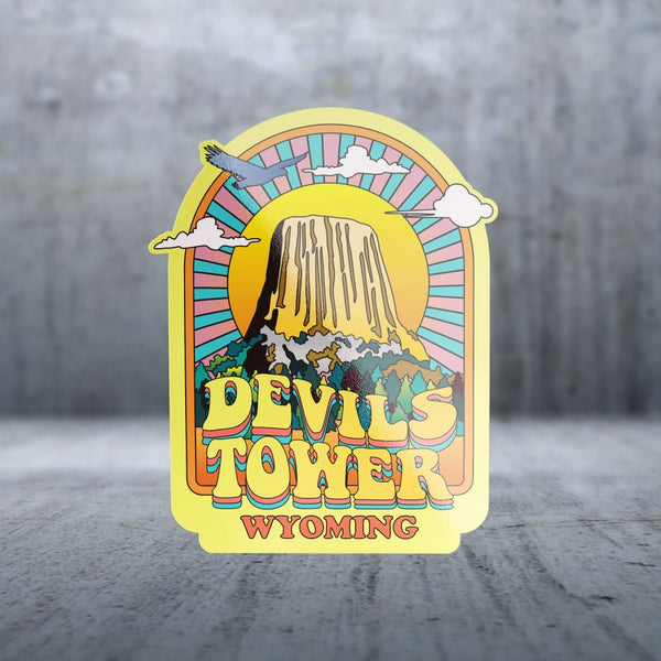 Sticker Pack | 18446 - Pastel Sunset - Devils Tower