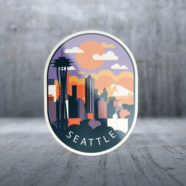 Sticker Pack | 18725 - Seattle - Orange Skyline