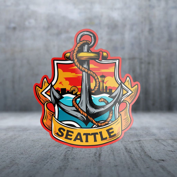 Sticker Pack | 18735 - Seattle - Red Seattle Skyline - Anchor