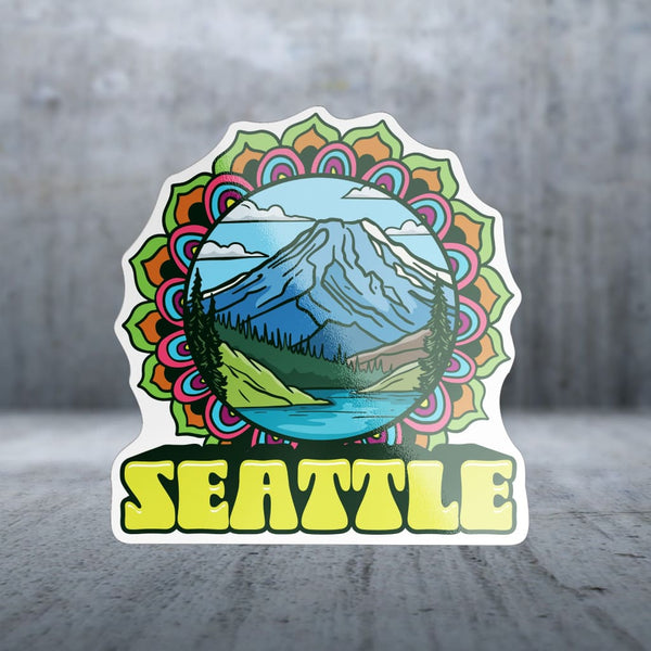 Sticker Pack | 18744 - Seattle - Floral Hippie - Mount Rainier