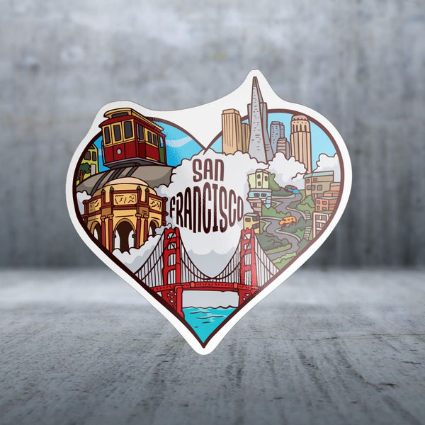 Sticker Pack | 18779 - San Francisco - City Vibes Heart