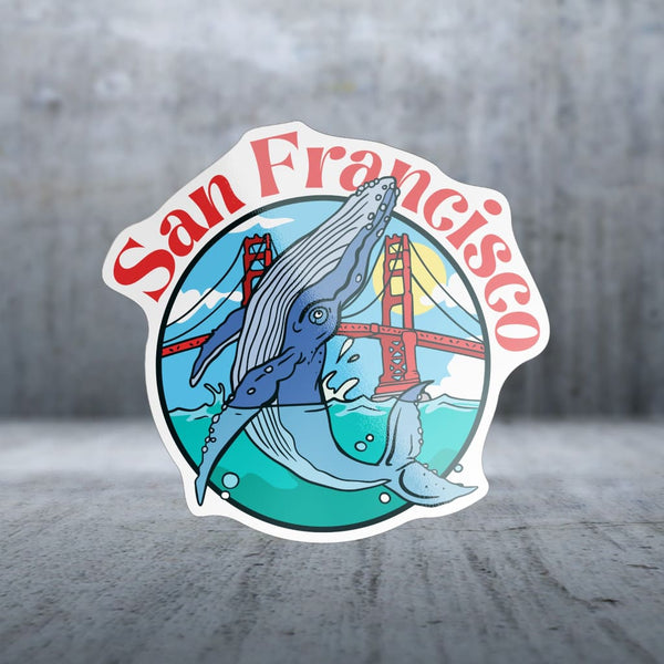 Sticker Pack | 18787 - San Francisco - Golden Gate Bridge - Whale