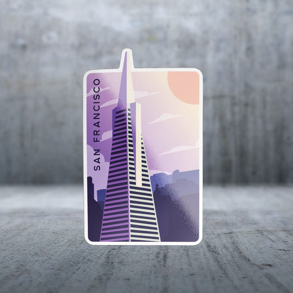 Sticker Pack | 18792 - San Francisco - Purple Transamerica Pyramid