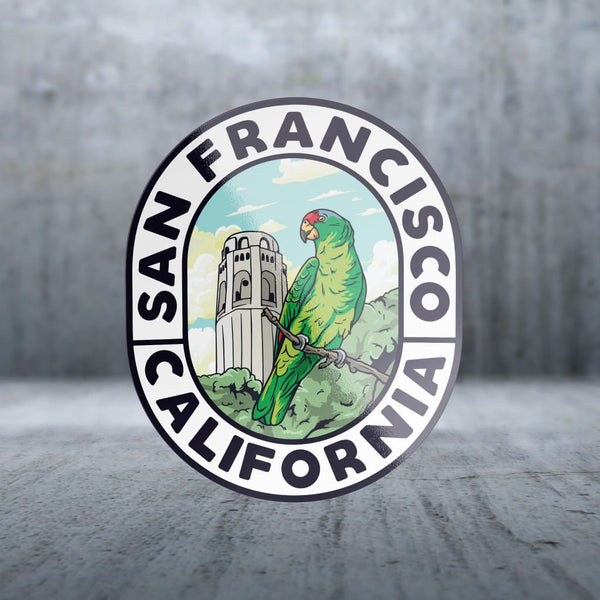 Sticker Pack | 18796 - San Francisco - Coit Tower - Parrot