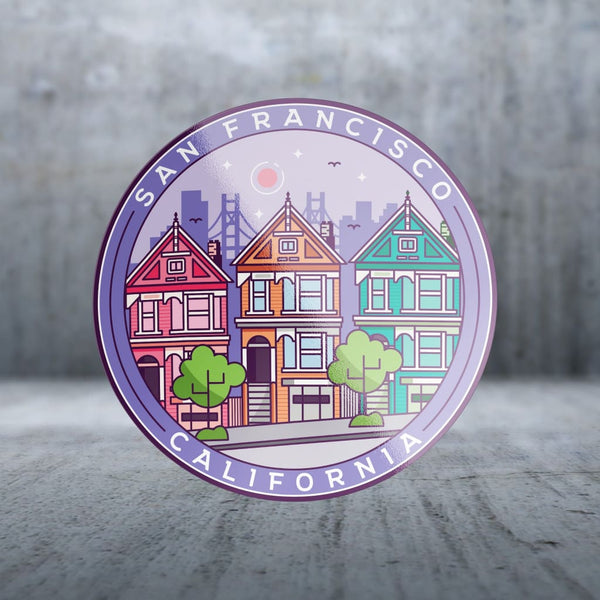 Sticker Pack | 18803 - San Francisco - Purple Skyline Silhouette ...