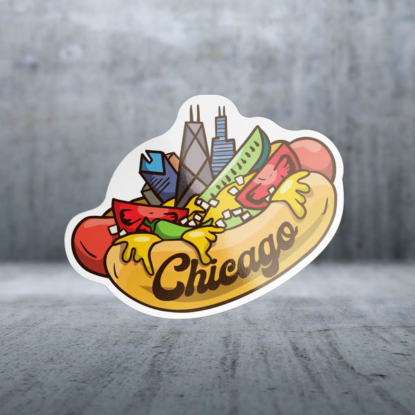 Sticker Pack | 18822 - Chicago - Hot Dog Skyline