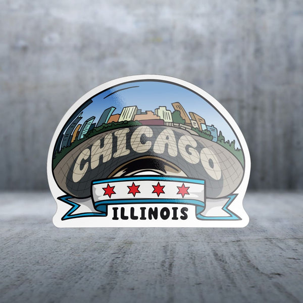 Sticker Pack | 18827 - Chicago - Millennium Park Reflection - Bean Banner