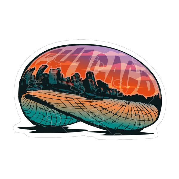 Sticker Pack | 18829 - Chicago - Bean Reflection - Fluid Night Sky