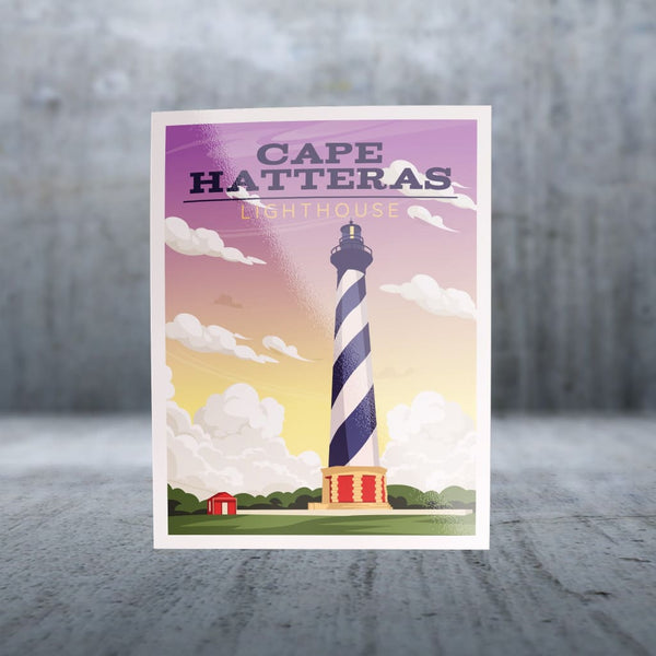 Sticker Pack | 18941 - Vintage Poster - Cape Hatteras Lighthouse