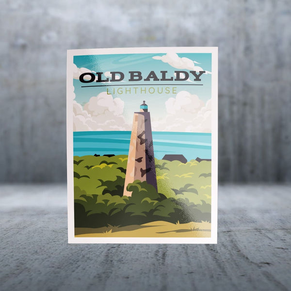 Sticker Pack | 18944 - Vintage Poster - Old Baldy Lighthouse