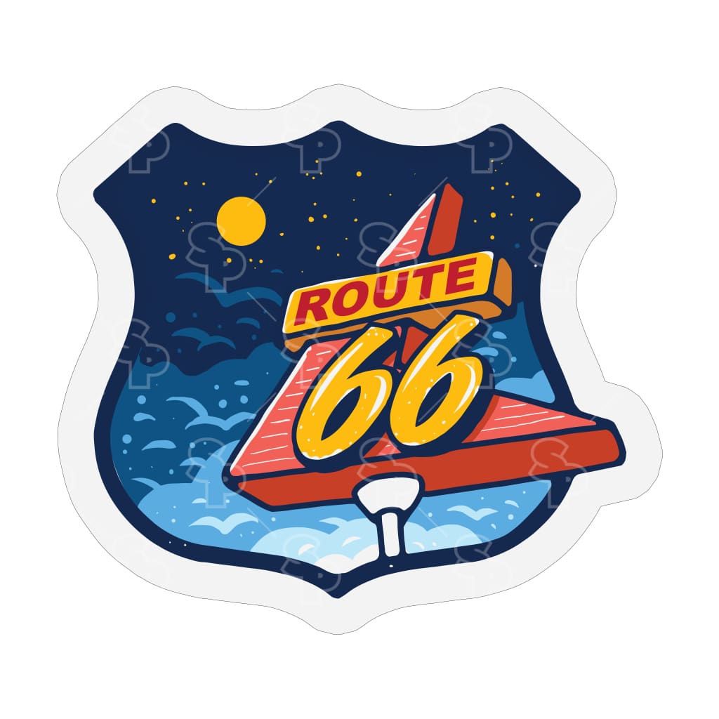 Sticker Pack | 1898 - Route 66 - Moon Lit Sign