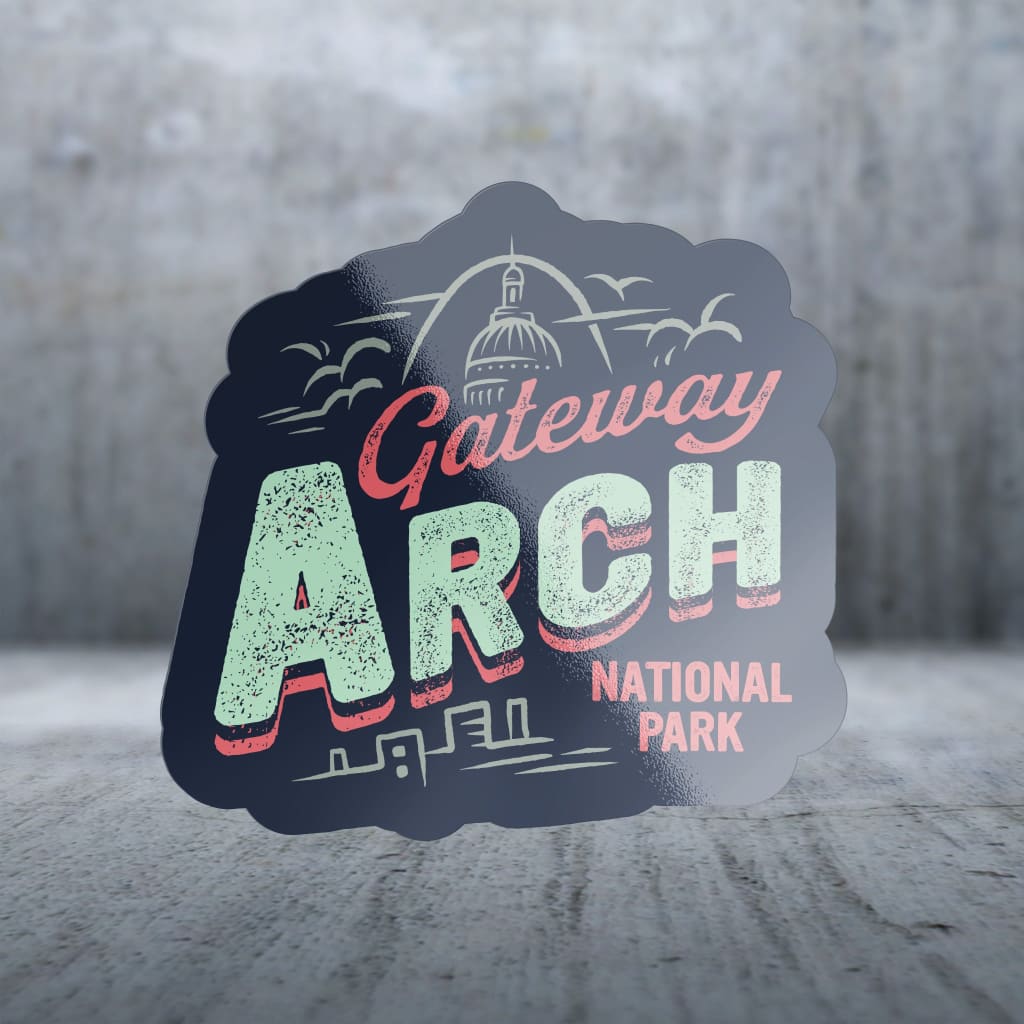 Sticker Pack | 19032 - Gateway Arch - Stamp Text