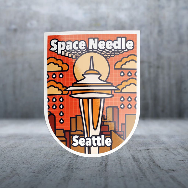 Sticker Pack | 19048 - Space Needle - Orange Rain