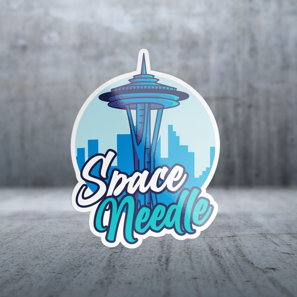 Sticker Pack | 19052 - Space Needle - Blue Seattle SIlhouette