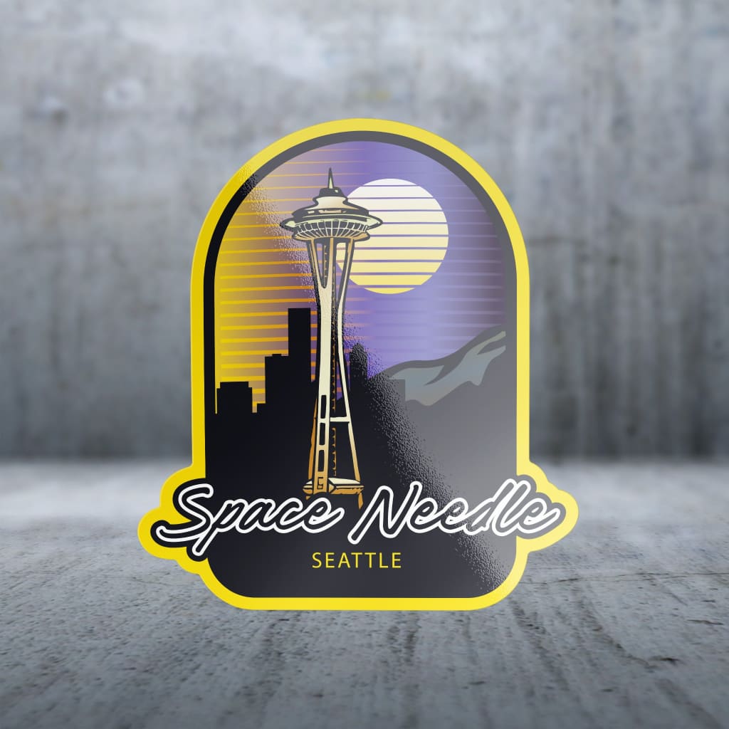 Sticker Pack | 19056 - Space Needle - Cool Tone Night Sky