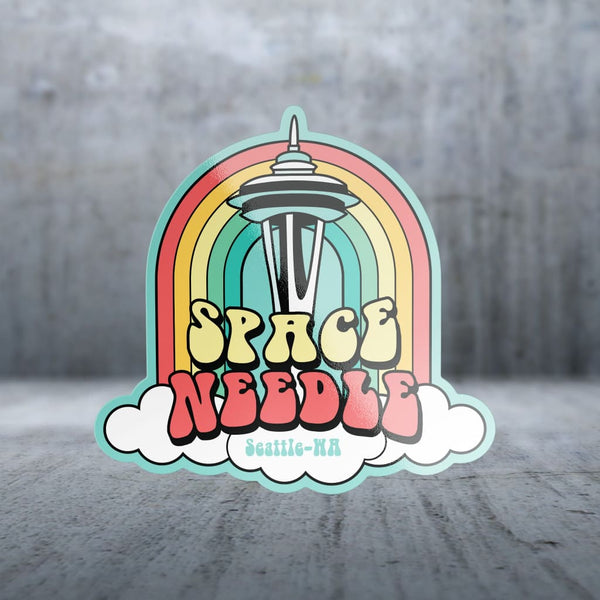 Sticker Pack | 19058 - Space Needle - Pastel Rainbow
