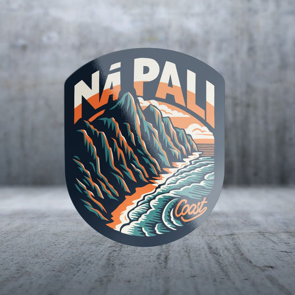 Sticker Pack | 19125 - Coastal - Red and Blue Hues - Na Pali Coast