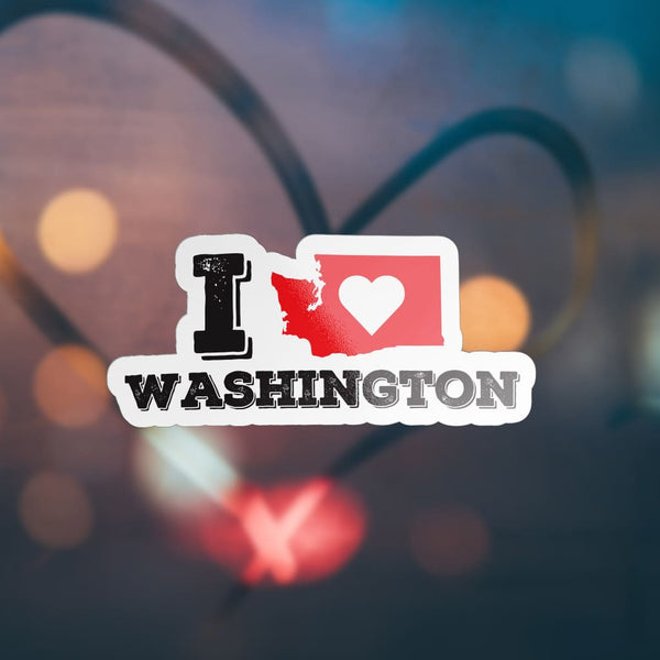 Sticker Pack | 2755 - I Love State - Washington