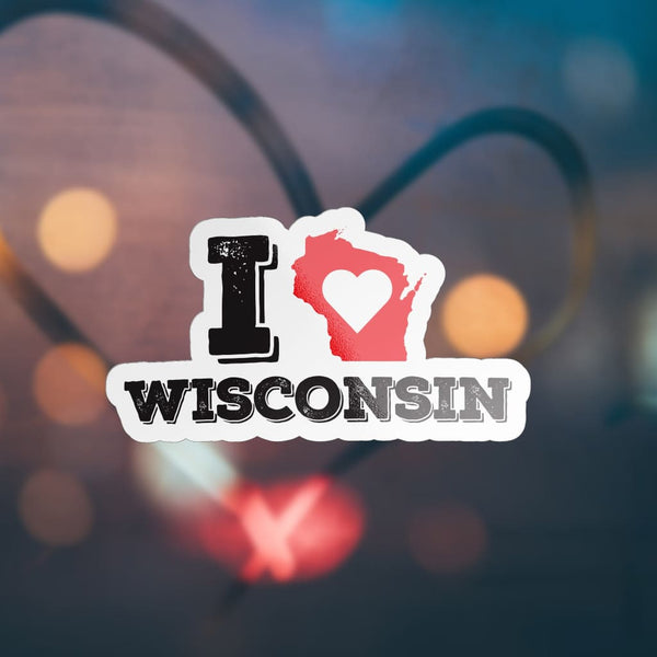 Sticker Pack | 2759 - I Love State - Wisconsin