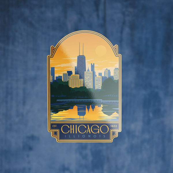 Sticker Pack | 3416 - State Icons - Chicago Illinois