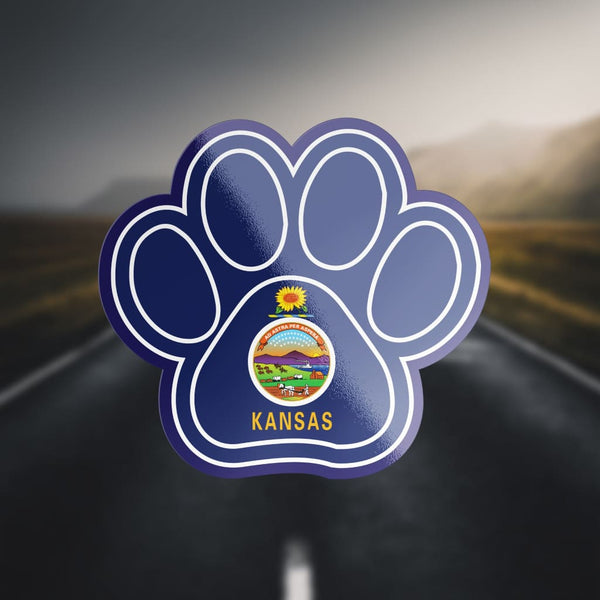 Sticker Pack | 3856 - State Dog Paw - Kansas