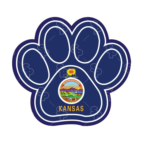 Sticker Pack | 3856 - State Dog Paw - Kansas