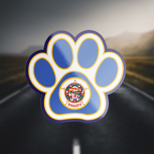 Sticker Pack | 3863 - State Dog Paw - Minnesota