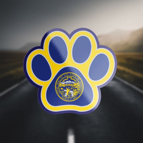 Sticker Pack | 3867 - State Dog Paw - Nebraska