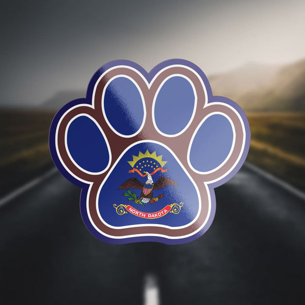 Sticker Pack | 3874 - State Dog Paw - North Dakota