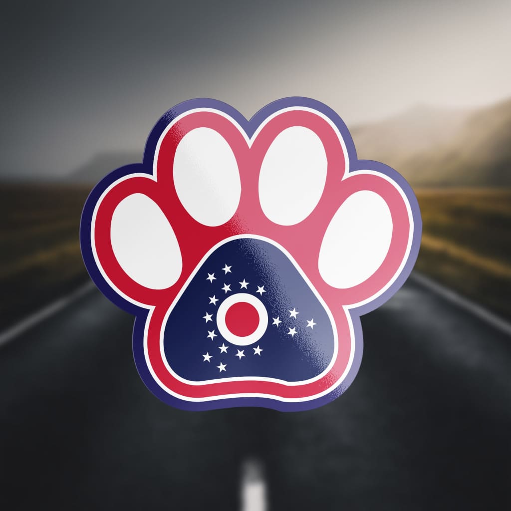 Sticker Pack | 3875 - State Dog Paw - Ohio