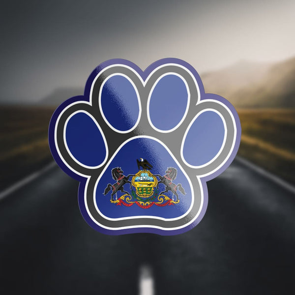 Sticker Pack | 3878 - State Dog Paw - Pennsylvania