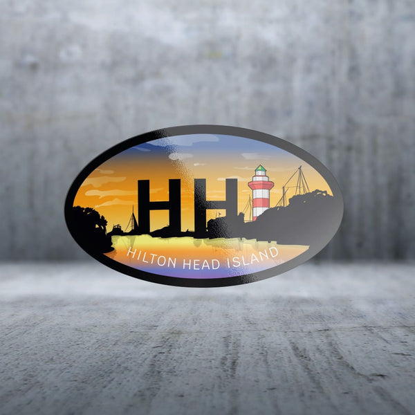 Sticker Pack | 5312 - HHI Silhouette Lighthouse Oval - South Carolina