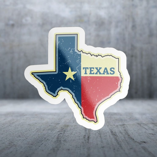 Sticker Pack | 5429 - Gritty Flag State Outline - Texas