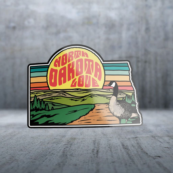 Sticker Pack | 6056 - State Circle Love - North Dakota