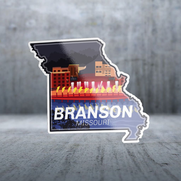 Sticker Pack | 6451 - Branson Missouri Fountain State Outline