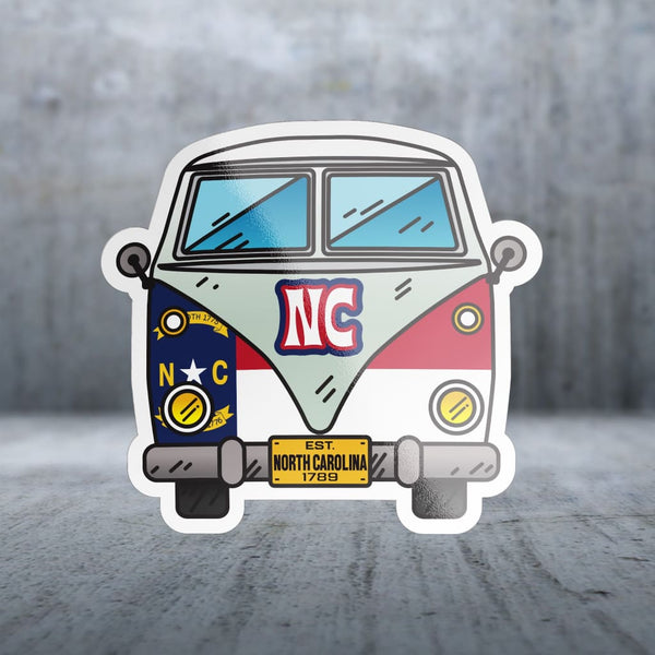 Sticker Pack | 6790 - VW Bus - State Themed - North Carolina