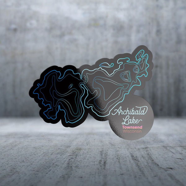 Sticker Pack | 6938 - Black Lake Outline - Archibald Lake