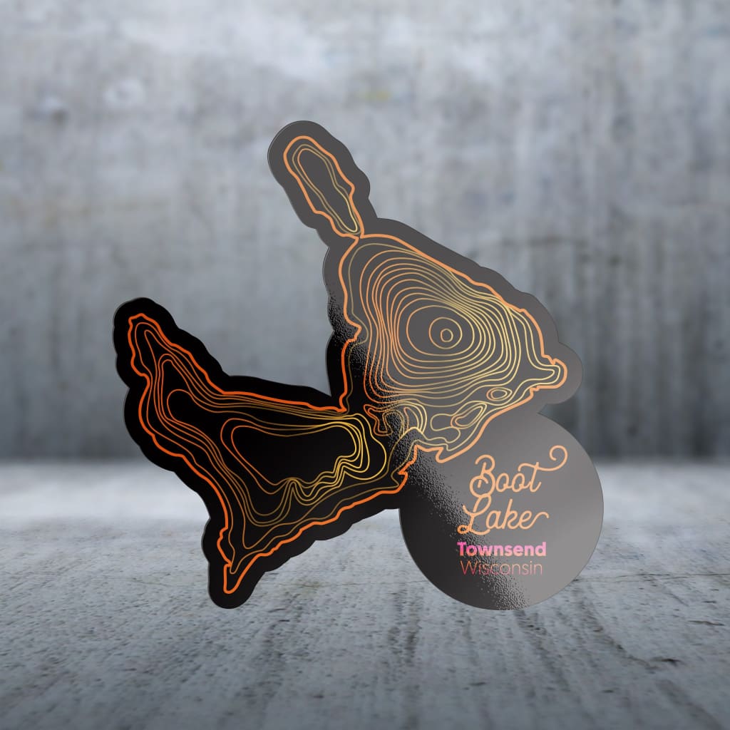 Sticker Pack | 6940 - Black Lake Outline - Boot Lake