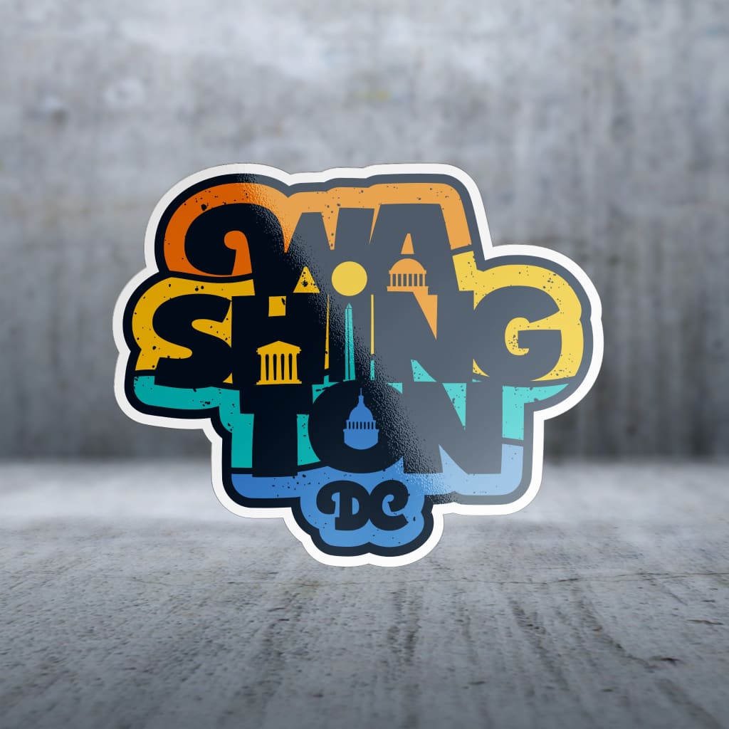 Sticker Pack | 7007 - Washington DC - Monument Text