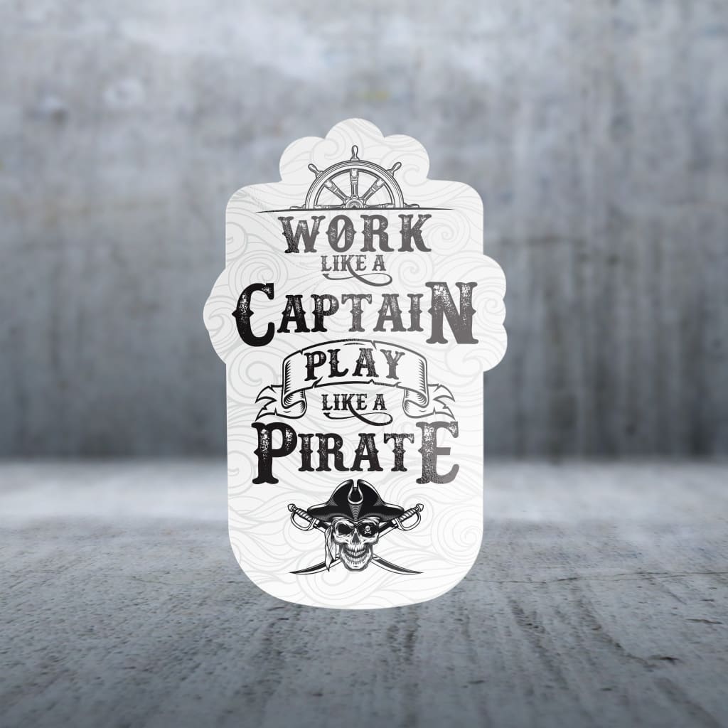 Sticker Pack | 8031 - Beach Sayings - Work Like Captain Play Like Pirate