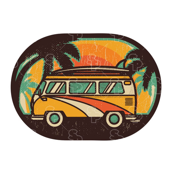 Sticker Pack | 831 - Halftone Beach - Bus