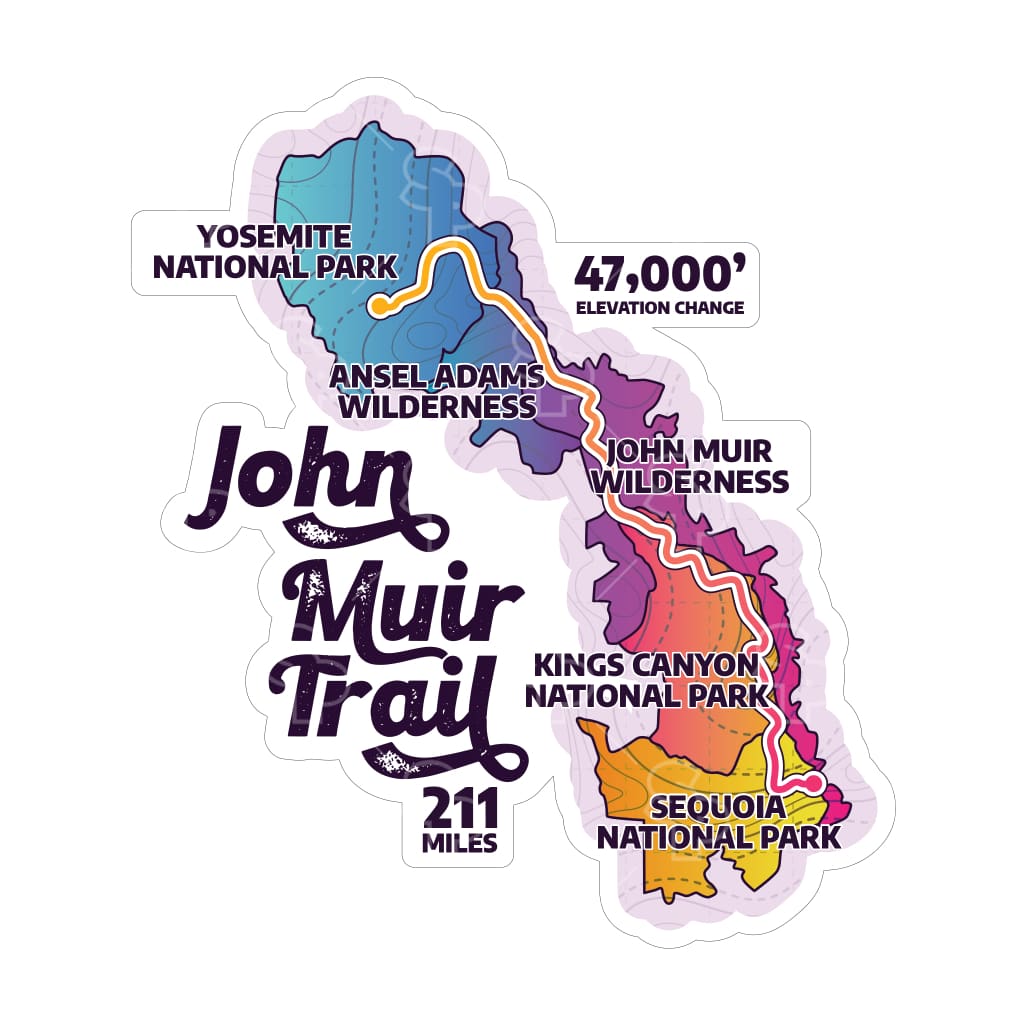 Sticker Pack | 9400 - John Muir Spectrum Map